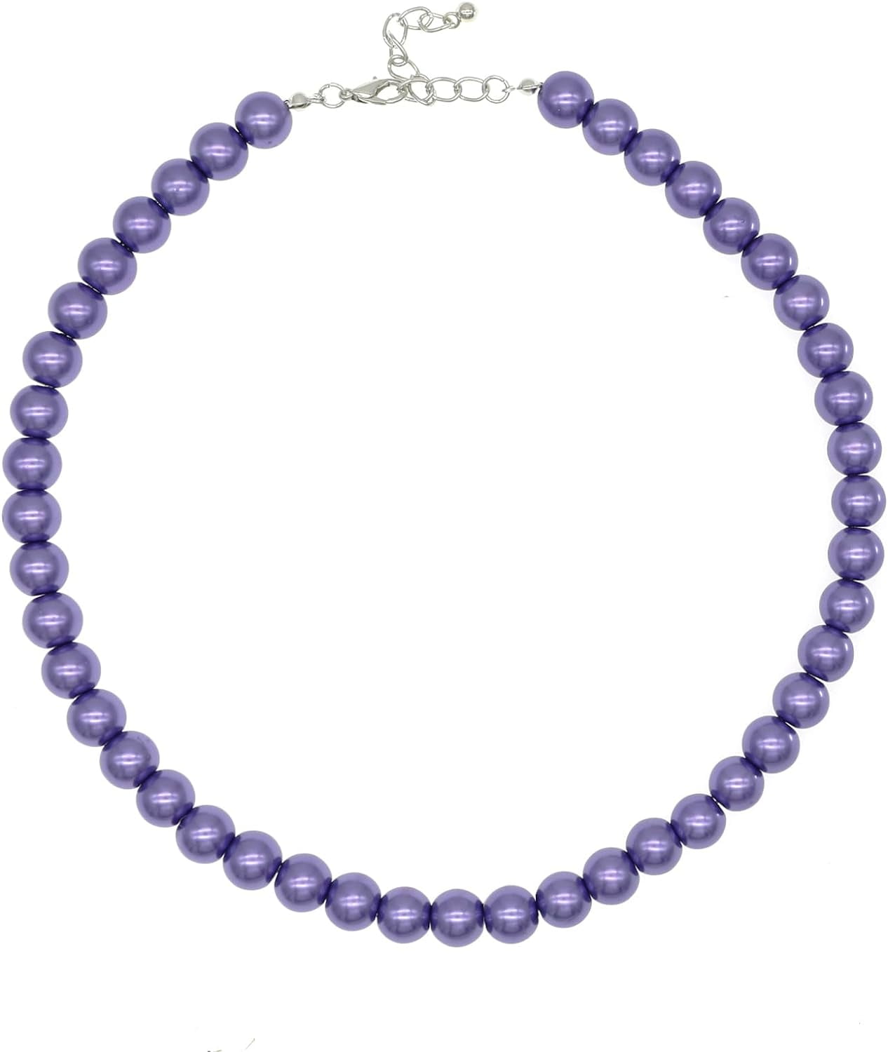 Colorful Glass Bead & Pearl Choker Necklace Statement Jewelry for Women ...