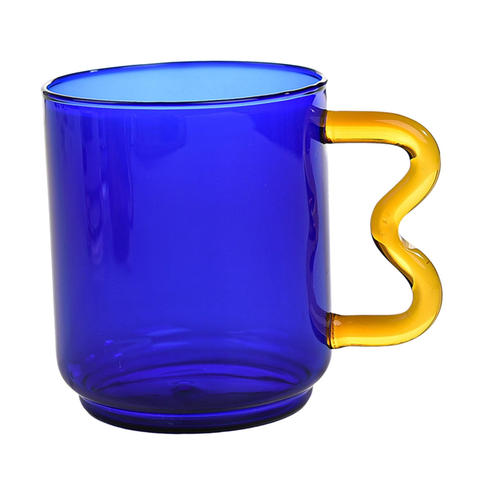 Colorful Glass Mug 450ml/15oz with Ear Handle Water Tumbler Cup ...