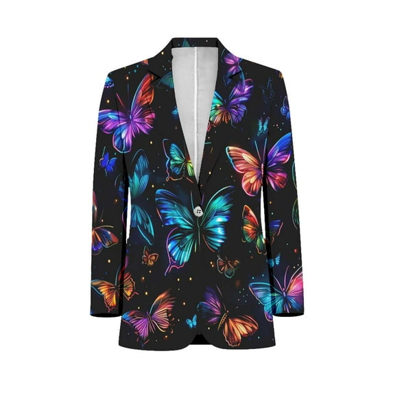 Colorful Glitter Butterflies Men Blazers Slim Clothing Summer Jacket Man Oversize Daily Suits ...