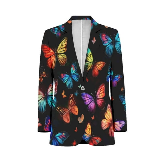 Colorful Glitter Butterflies Men Blazers Slim Clothing Summer Jacket ...