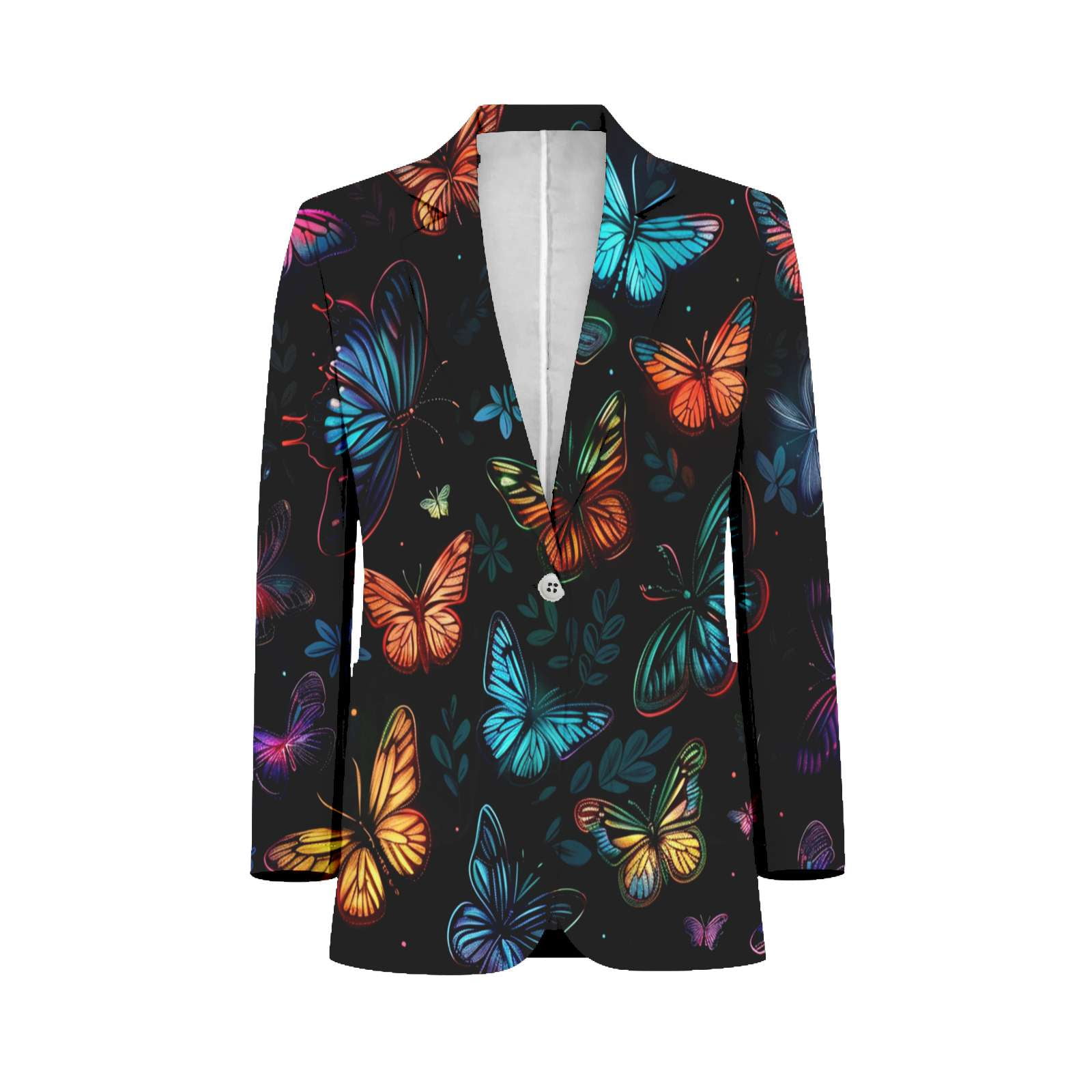 Colorful Glitter Butterflies Men Blazers Slim Clothing Summer Jacket ...