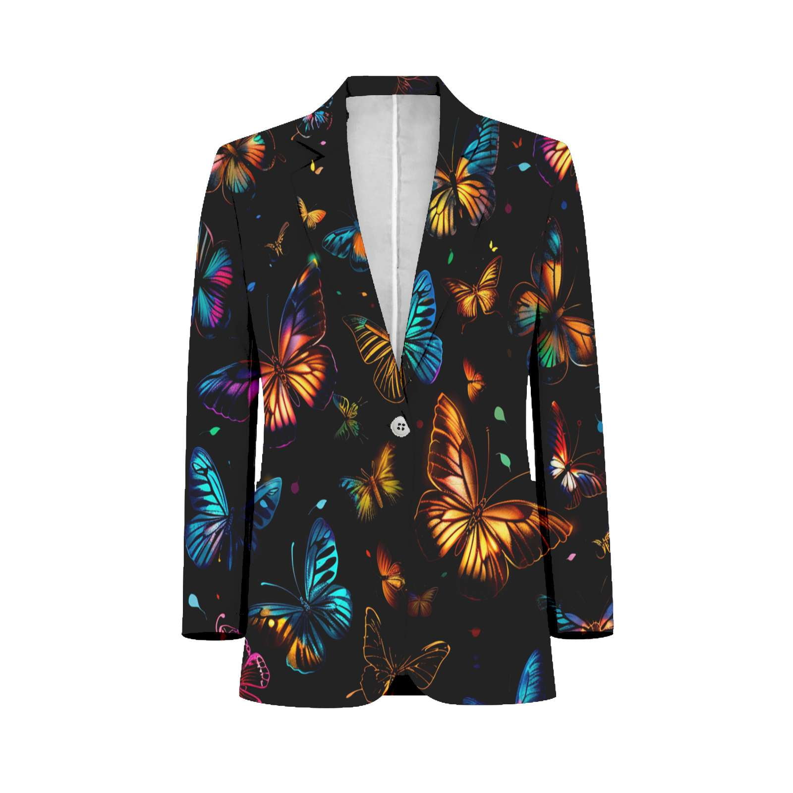Colorful Glitter Butterflies Men Blazers Slim Clothing Summer Jacket ...