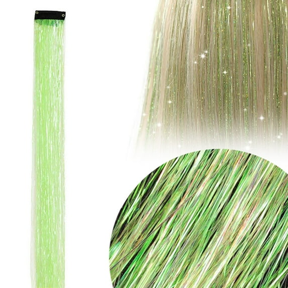 Colorful Glitter Hair Accessories 20 Inch Clip in Hair Tinsel ...