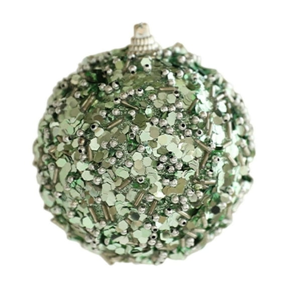 Colorful Glitter Mint Green Christmas Ornament Set, 5 Unique Design ...