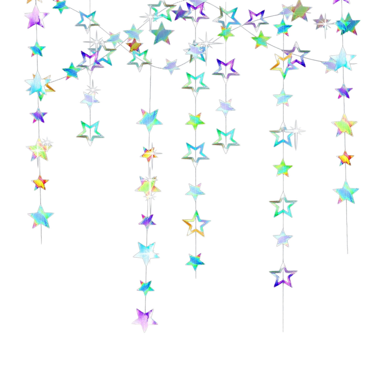Colorful Glitter Star Hanging Decorations for Festive Celebrations ...
