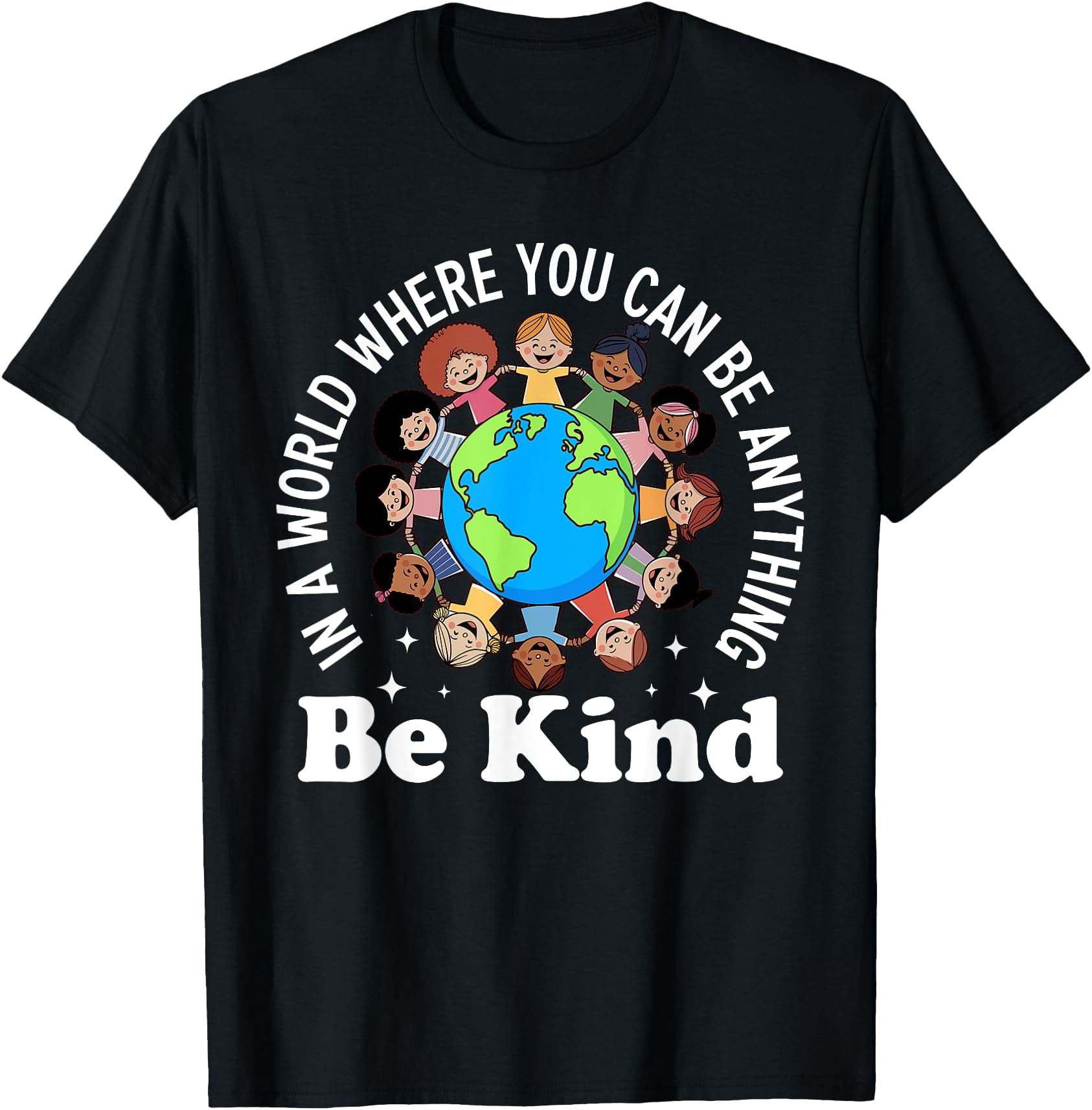 Colorful Globe Positive Message T-Shirt for Inspiring Kindness and ...
