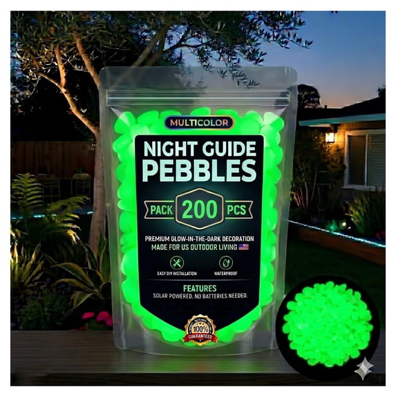 Colorful Glow in the Dark Garden Stones, Luminous Pebbles for Outdoor ...
