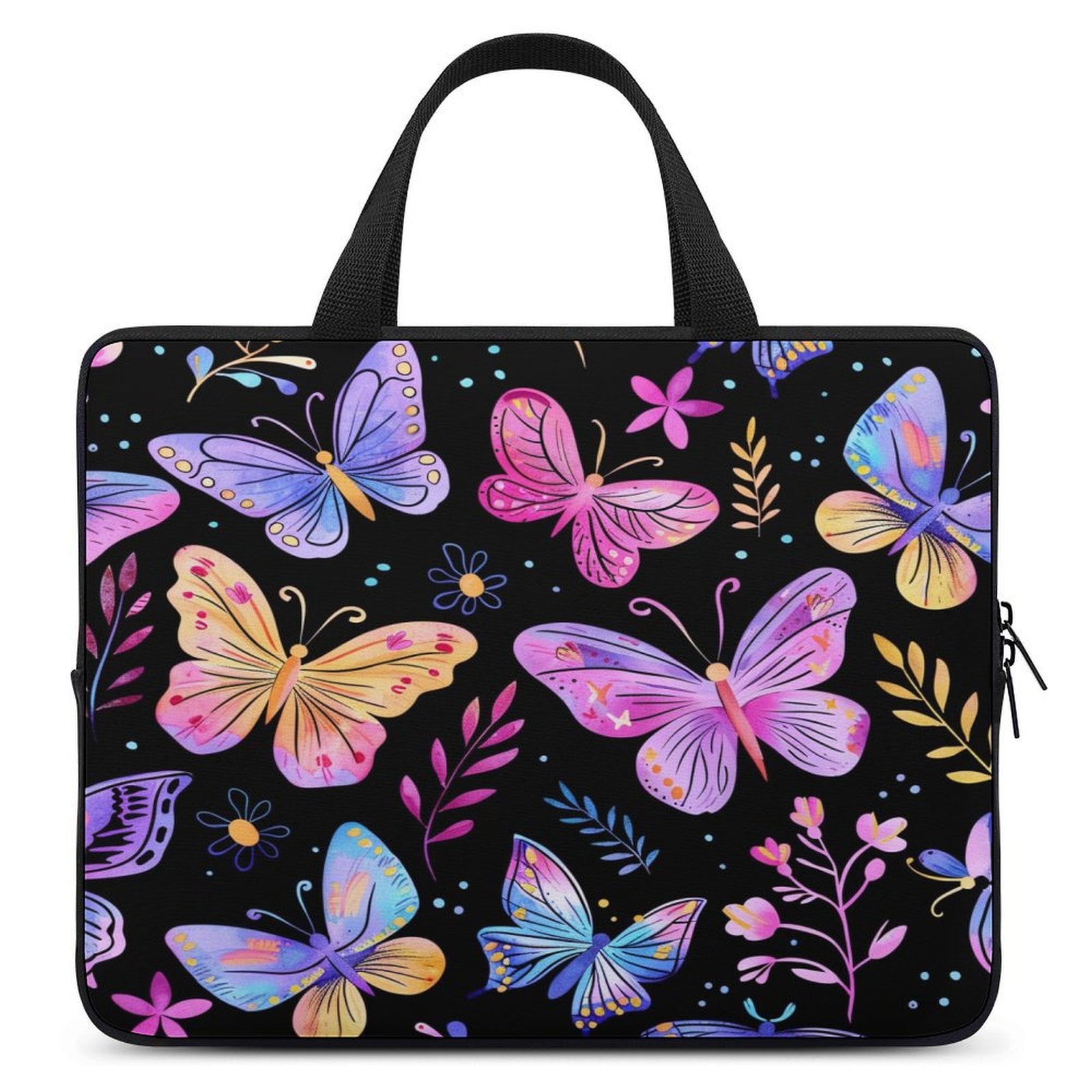Colorful Glowing Butterfly Laptop Bag Women Man 10 12 13 15 17 Inch ...