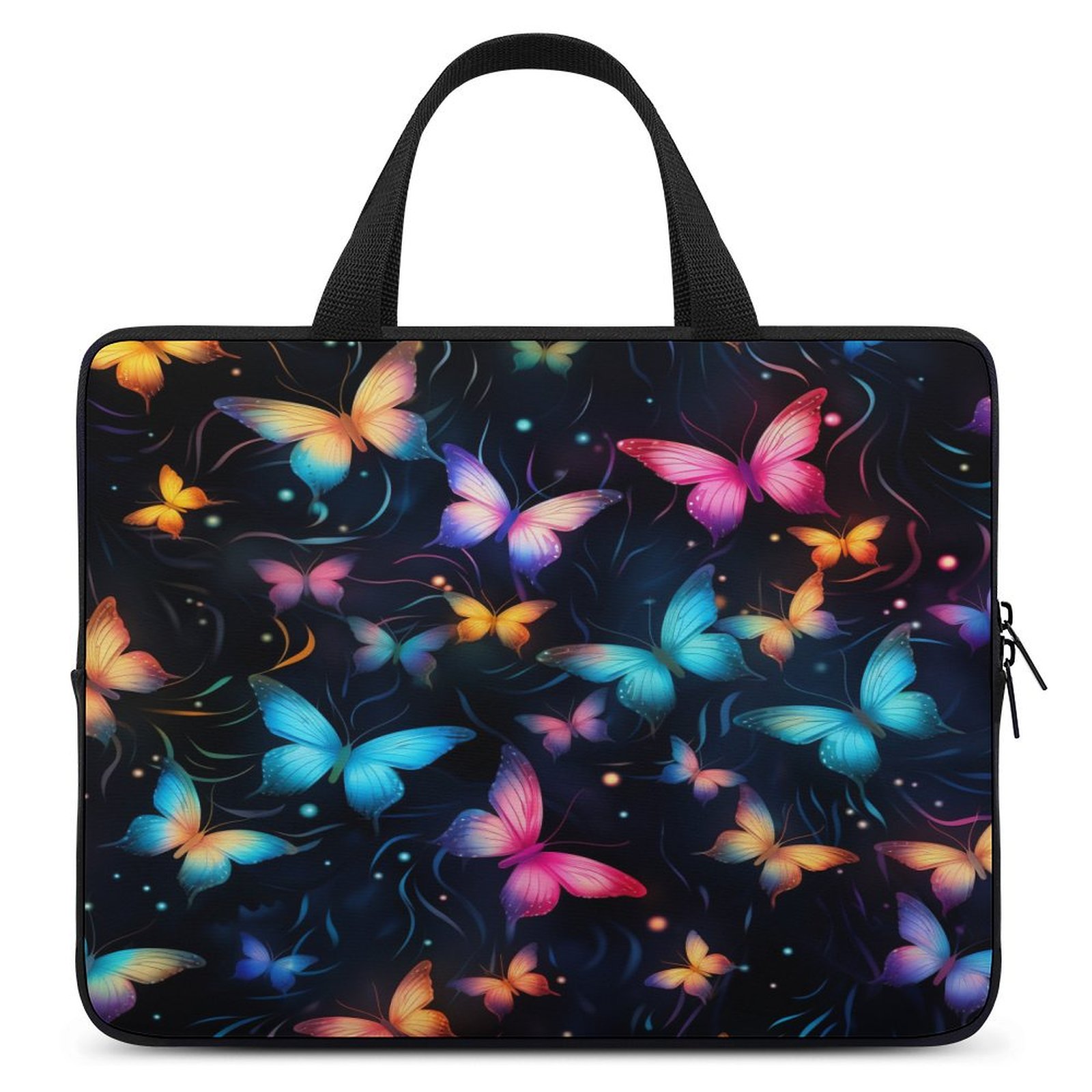 Colorful Glowing Butterfly Laptop Bag Women Man 10 12 13 15 17 Inch ...