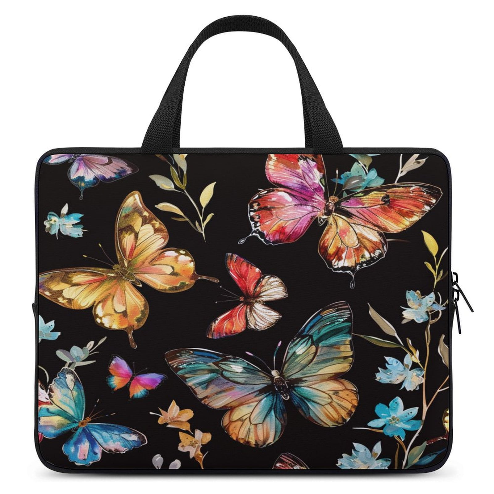 Colorful Glowing Butterfly Laptop Bag Women Man 10 12 13 15 17 Inch ...