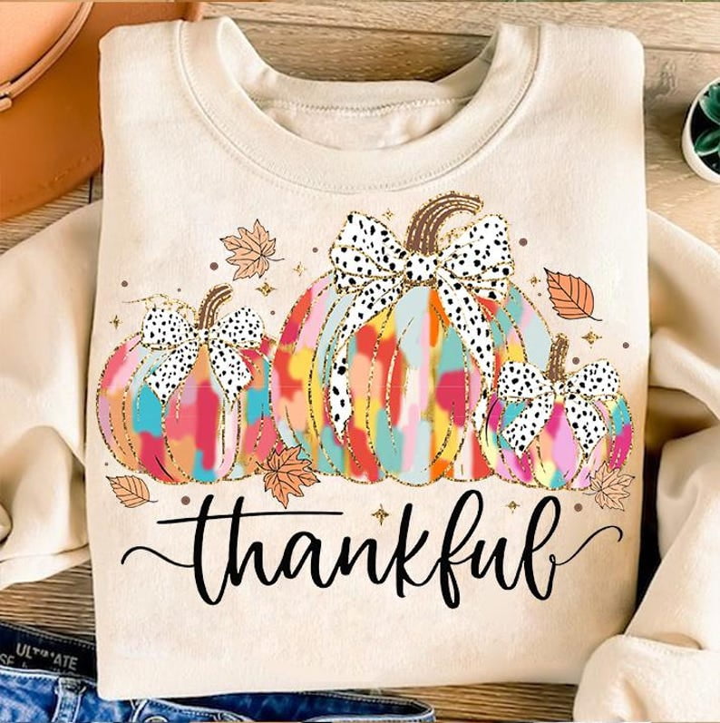 Colorful Gold Glitter Pumpkin Sweater, Girly Fall Pumpkin Pullover ...