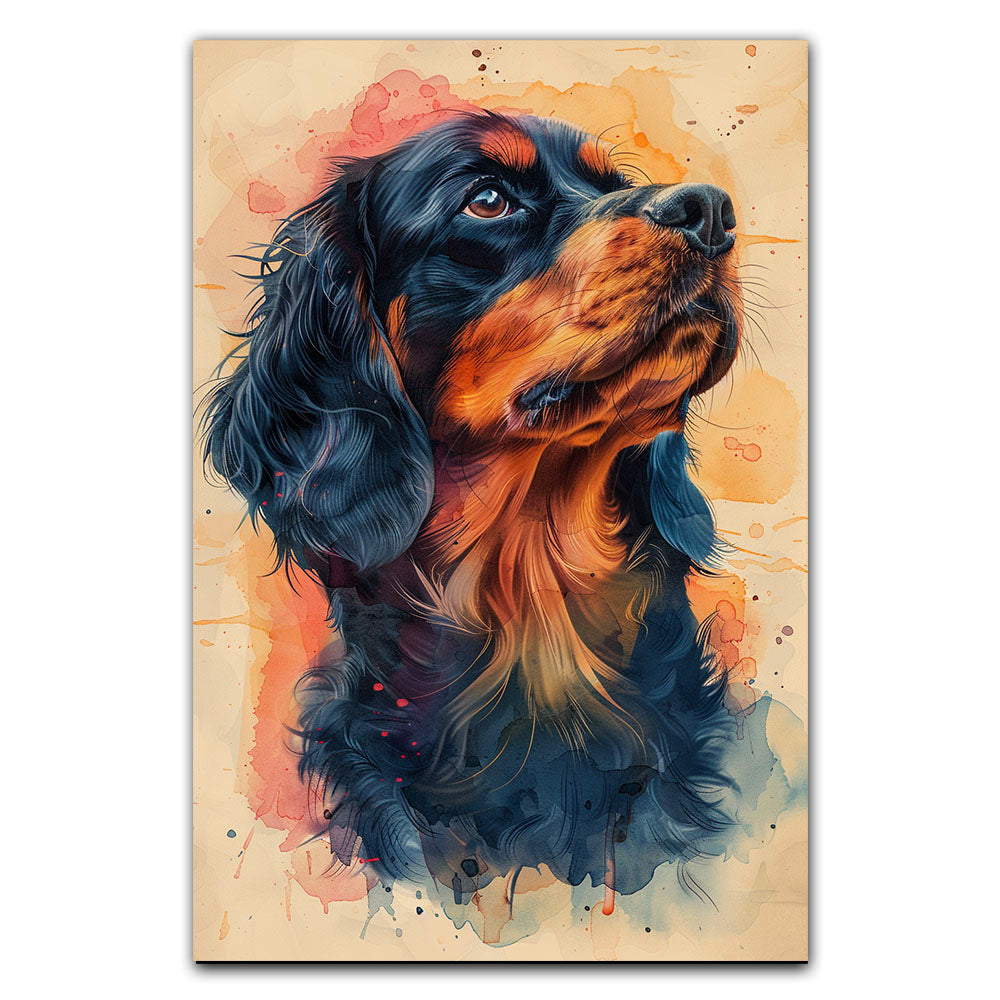 Colorful Gordon Setter Wall Art Abstract Dog Posters Animal Canvas ...