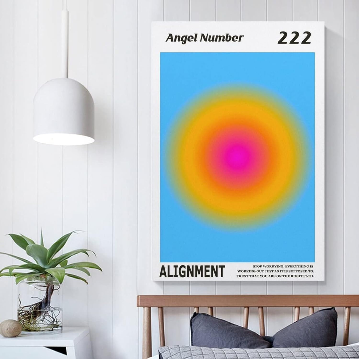 Colorful Gradient Aura Angel Numbers Poster Aesthetic Inspirational ...