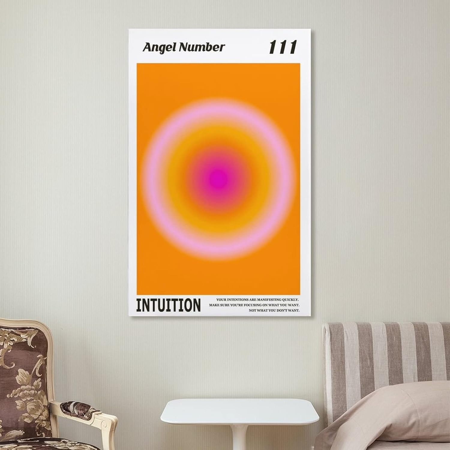 Colorful Gradient Aura Angel Numbers Poster Aesthetic Inspirational ...