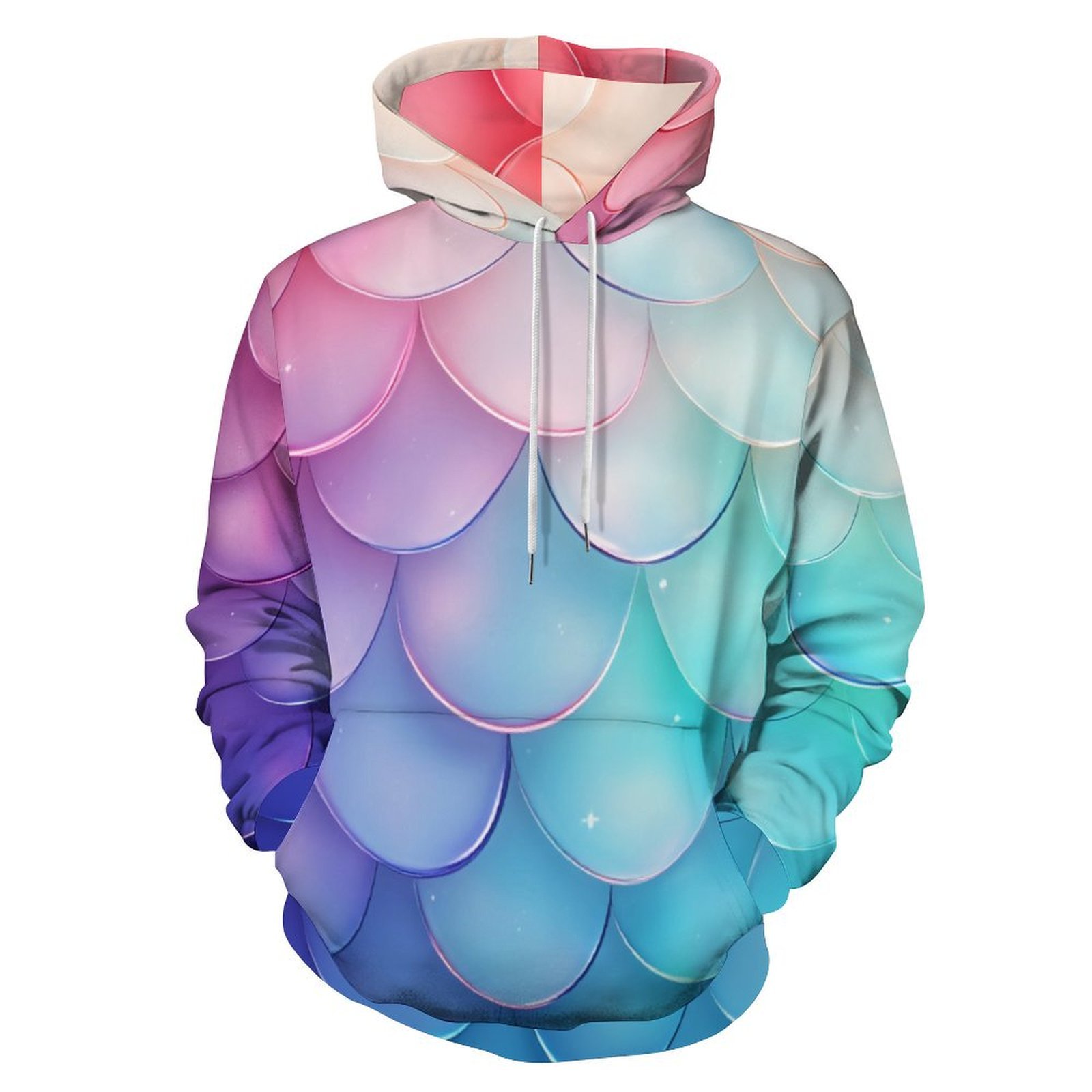 Colorful Gradient Fish Scale Texture Mermaid 3d Sweatshirts Hoodie ...