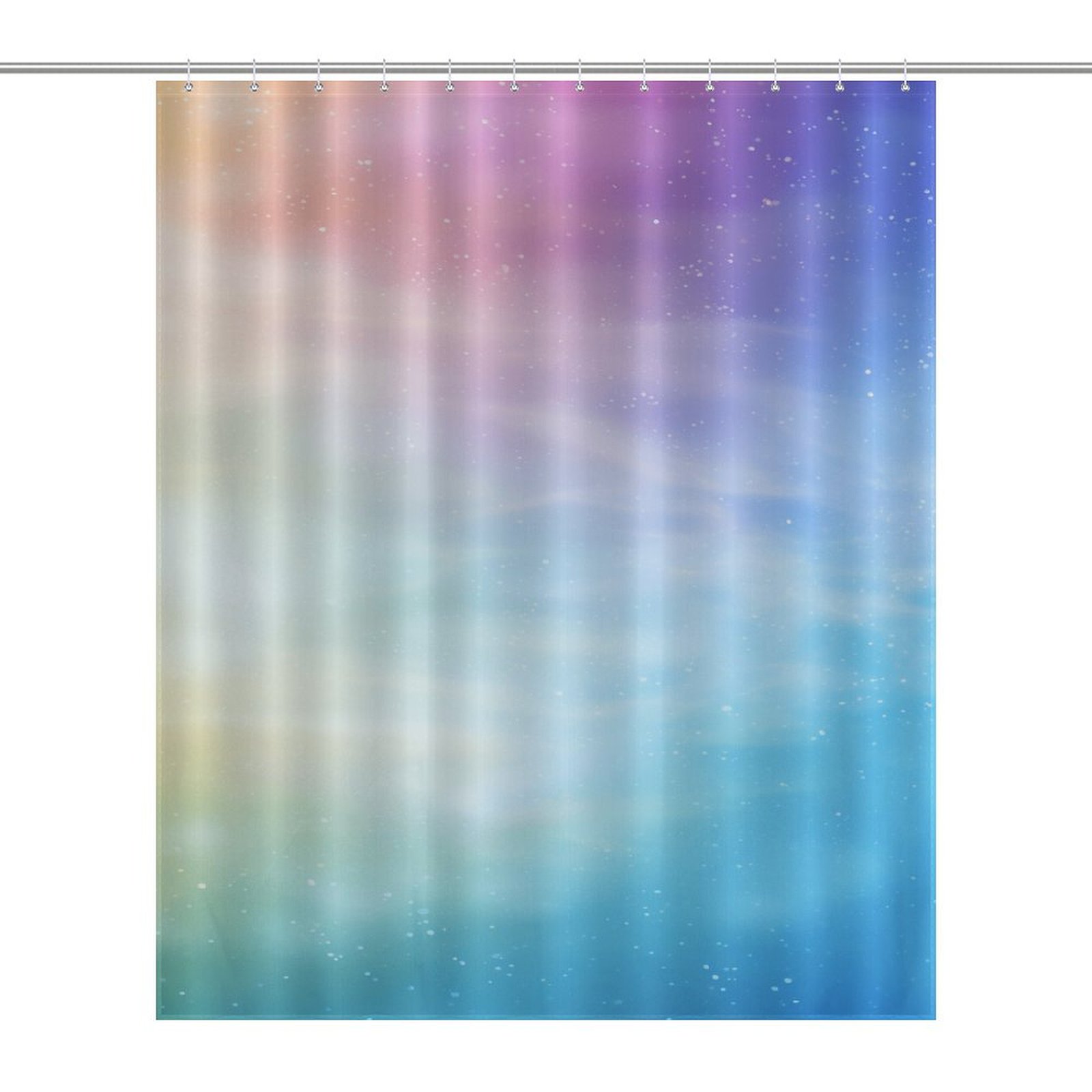 Colorful Gradient Fish Scale Texture Mermaid Printed Shower Curtain ...