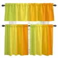 Colorful Gradient Kitchen Curtains Set for Windows, Green Yellow Orange ...