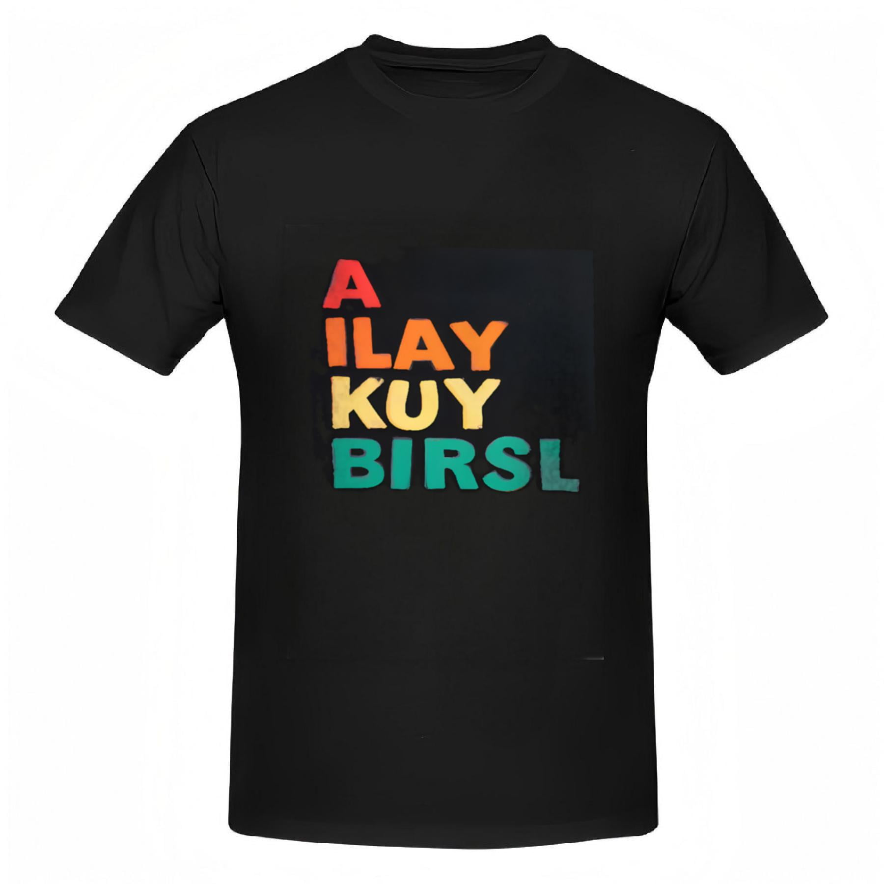 Colorful Gradient Text T-Shirt for Women - Cotton Short Sleeve Tee with ...