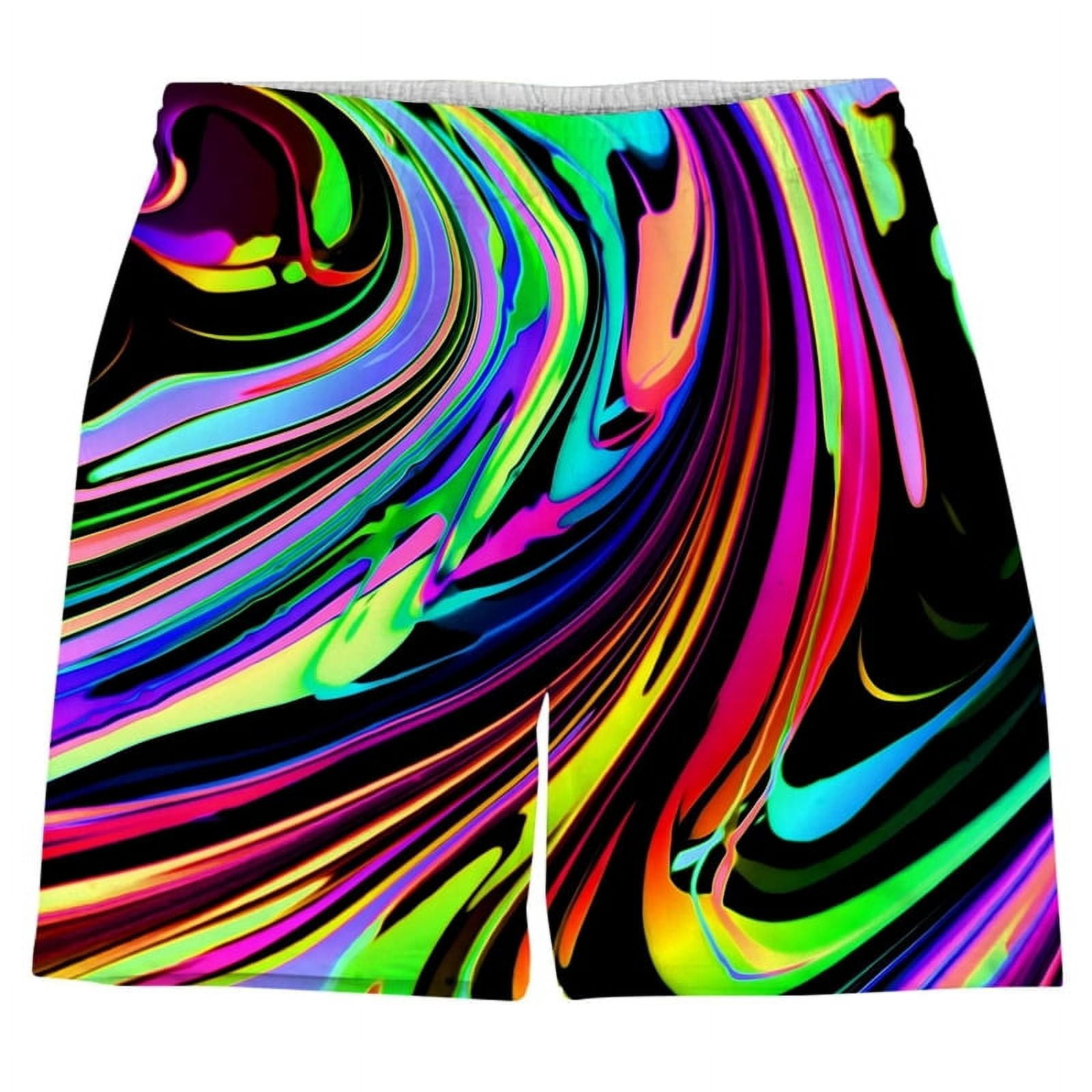 Colorful Graffiti 3D Printed Surfing Board Shorts Cool Summer Street ...