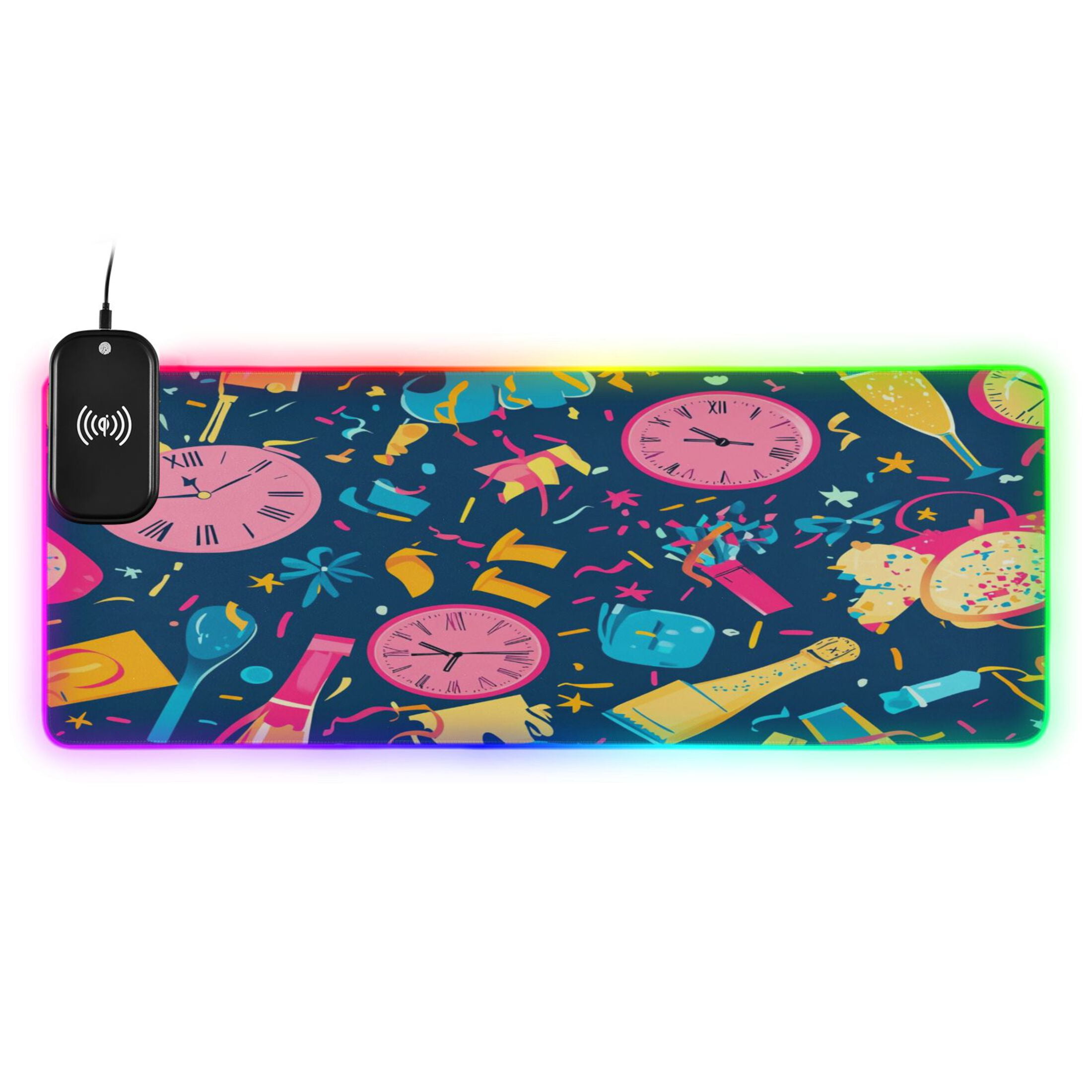 Colorful Graffiti Design Colors Large RGB Gaming Mouse Pad with Fast ...
