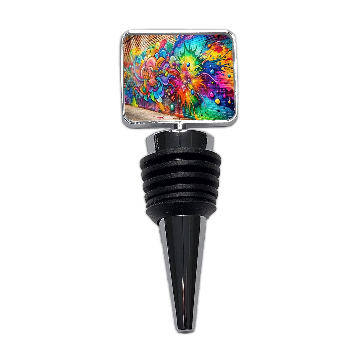 Colorful Graffiti On City Wall Wine Bottle Stopper Cap Plug - Walmart.com