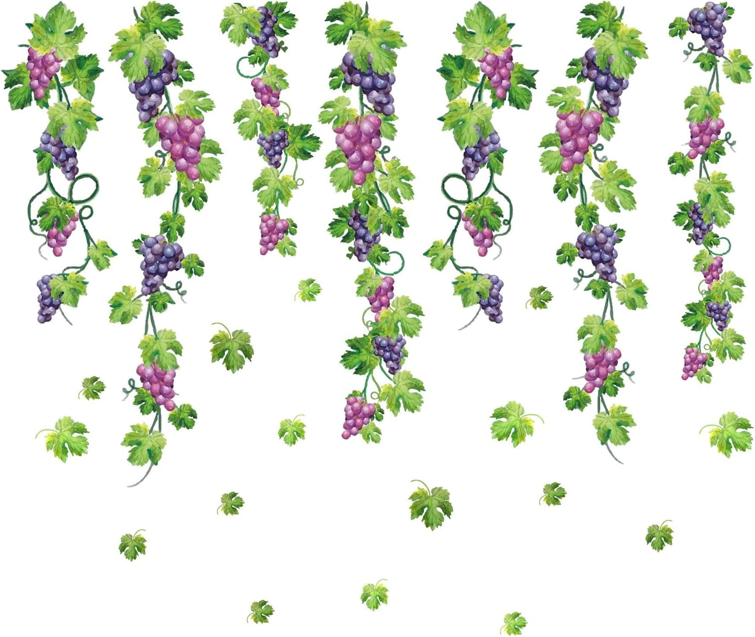 Colorful Grapes Vine Wall Decor Grapes Fruits Wall Sticker Peel and ...