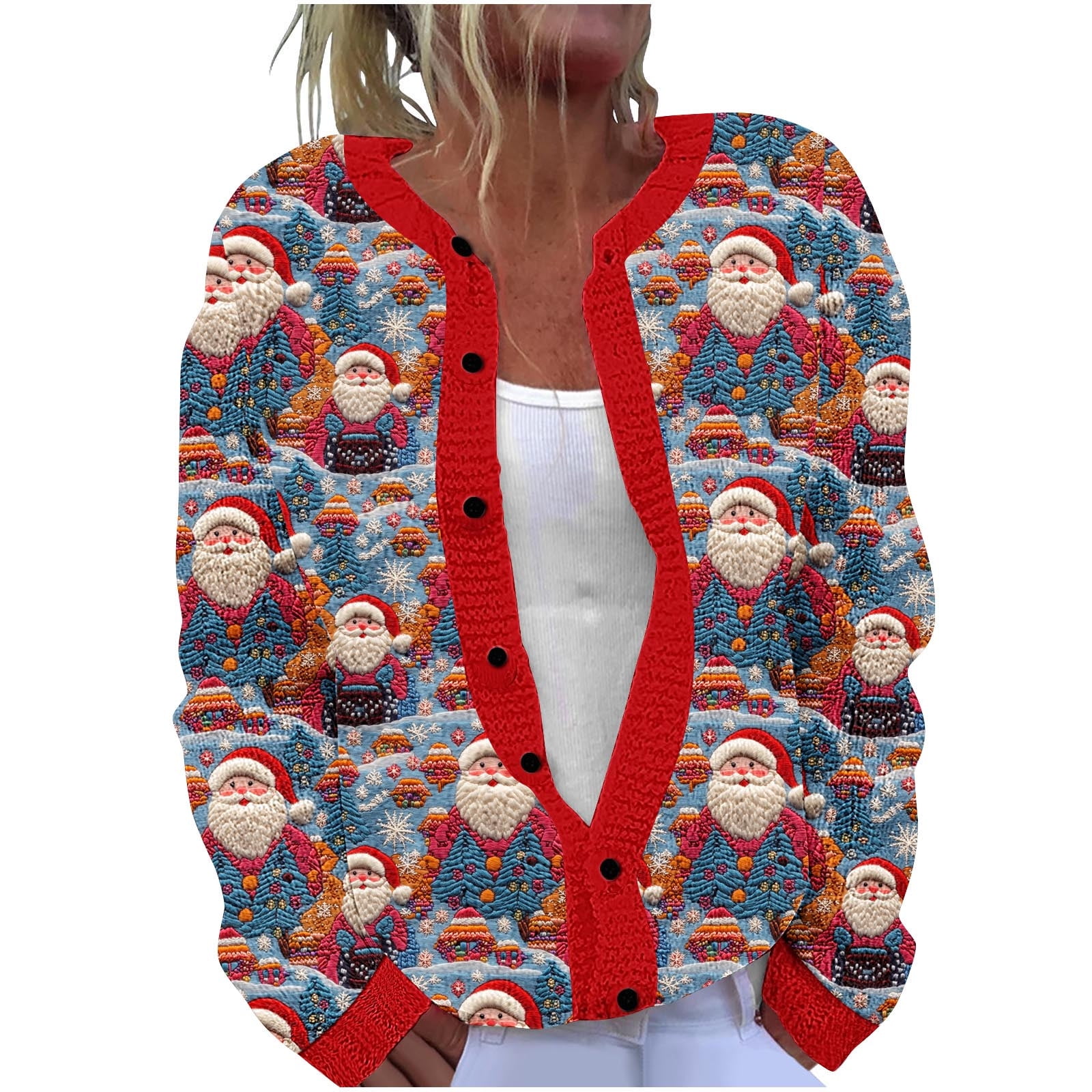 Colorful Graphic Jackets for Women Fall Winter Happy Vacation Christmas ...