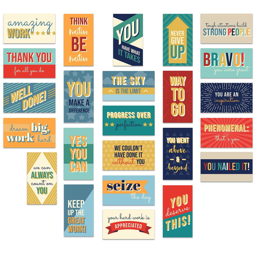 Colorful Gratitude Encouragement Cards / 50 Motivational Kindness Cards ...