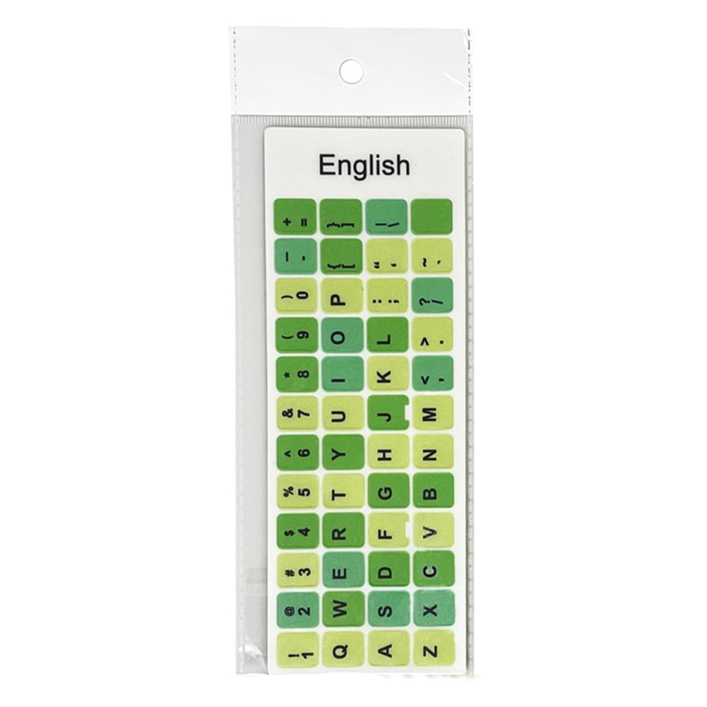 Colorful Green (D)$ Laptop English Keyboard Sticker Macaron Color Key ...