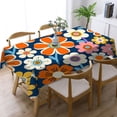 Colorful Groovy Flowers Tablecloths rectangle , Holiday-Themed Design ...