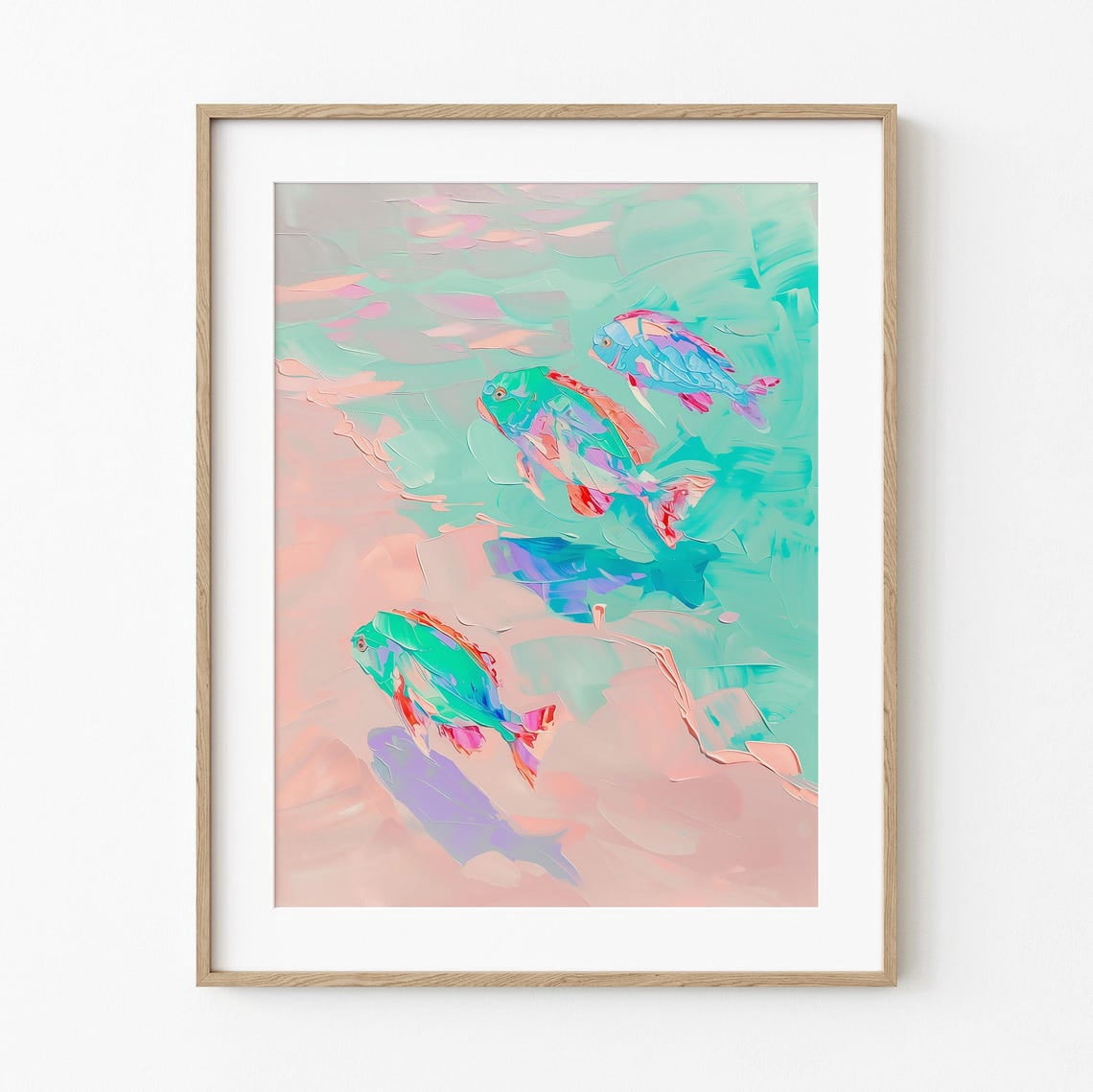 Colorful Grouper Swim Tropical Fish Sea Life Ocean Colorful Pastel ...