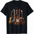 Colorful Guitar Collection Gift for Guitarist Musician Short Sleeve ...