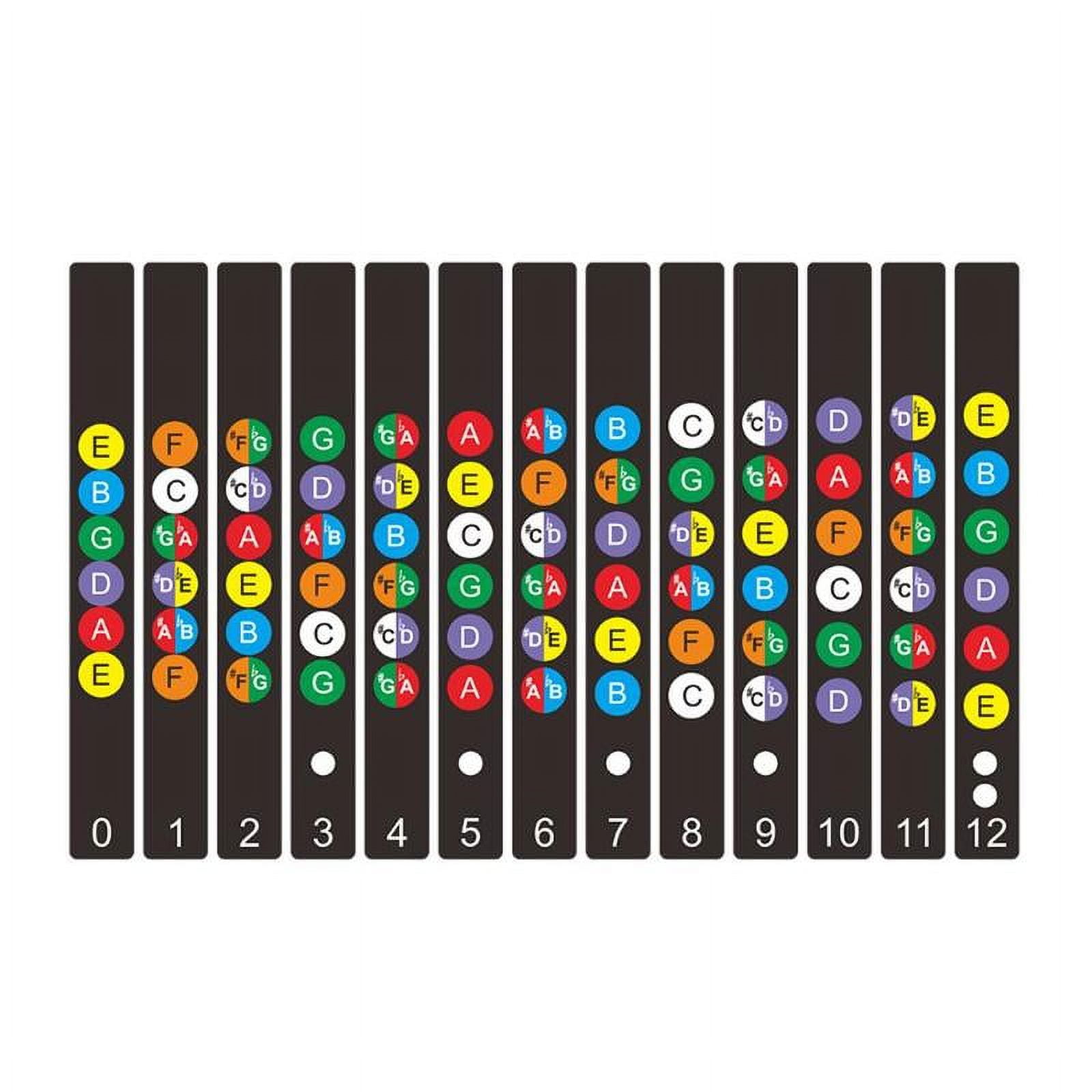 Colorful Guitar Notes Fingerboard Labels Sticker Beginner Guitar E4C5 ...