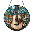 Colorful Guitar Window Hanging Suncatcher, Musical Instrument Stained ...