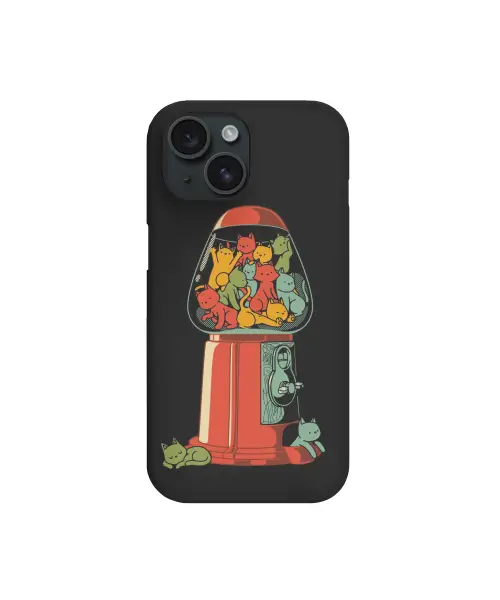 Colorful Gumball Machine Cats Phone Case for iPhone 16 15 14 13 12 11 ...
