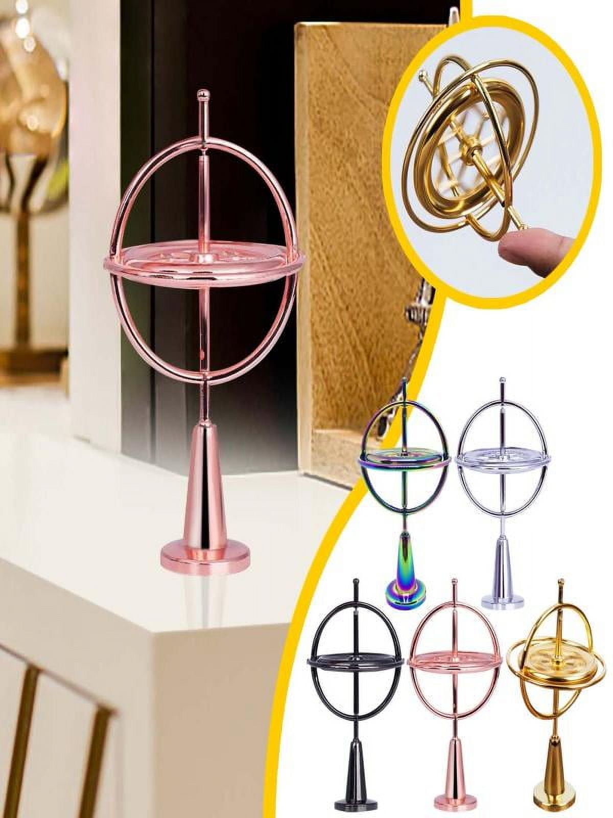 Colorful Gyroscope Toy Metal Anti Gravity Rotating Desk Gyroscope ...