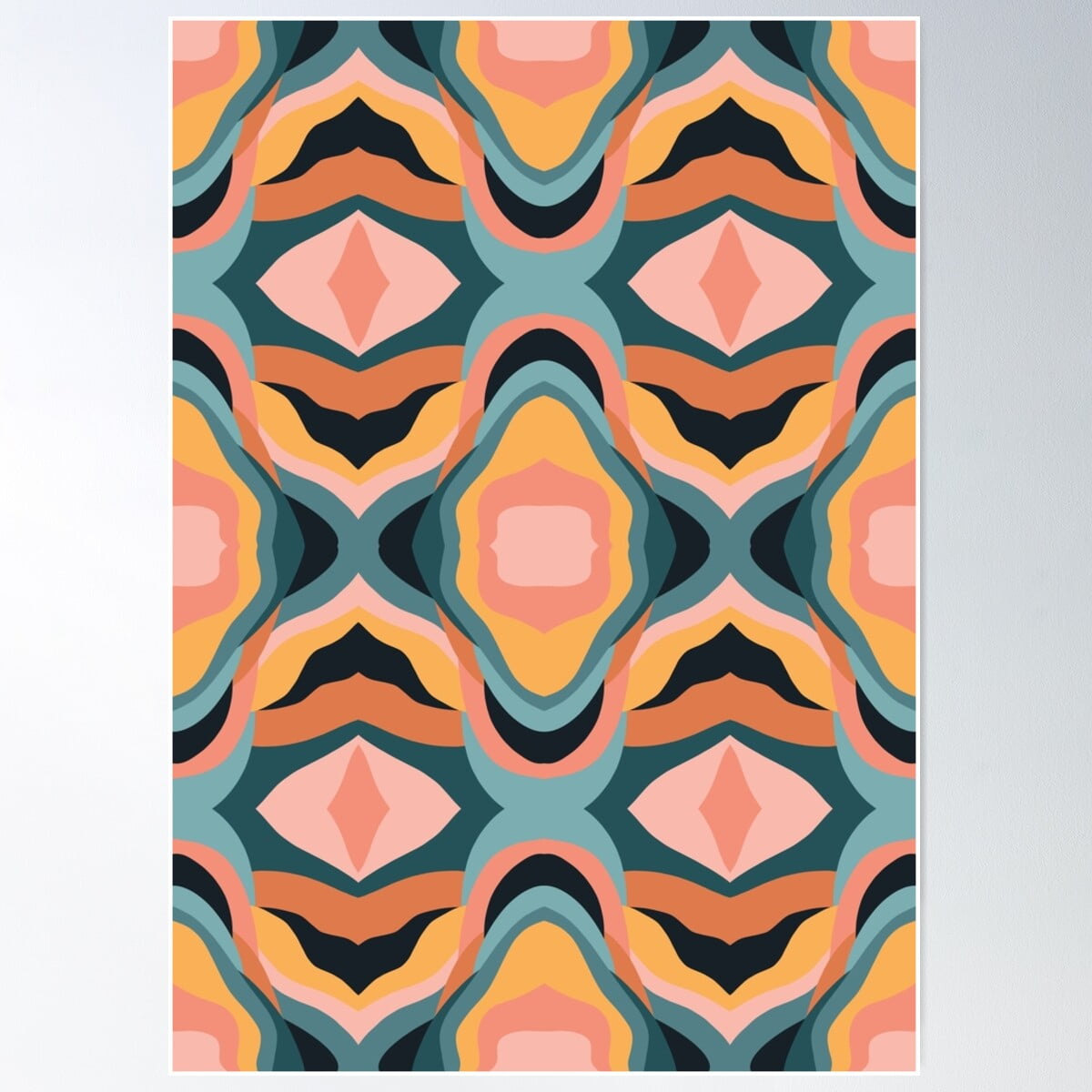 Colorful Hallucination Pattern Poster Wall Art, Modern Wall Decor For ...