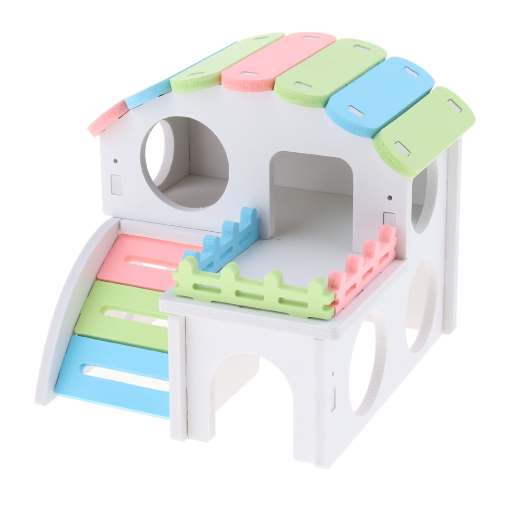 Colorful Hamster Hideout House, Gerbil Villa Living Hut Cabin for ...