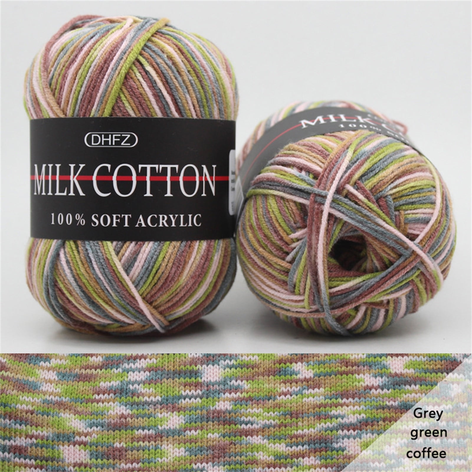 Colorful Hand Knitting Crochet Yarn | Milk Soft Baby Cotton Wool | 50g ...