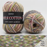 Colorful Hand Knitting Crochet Yarn | Milk Soft Baby Cotton Wool | 50g ...