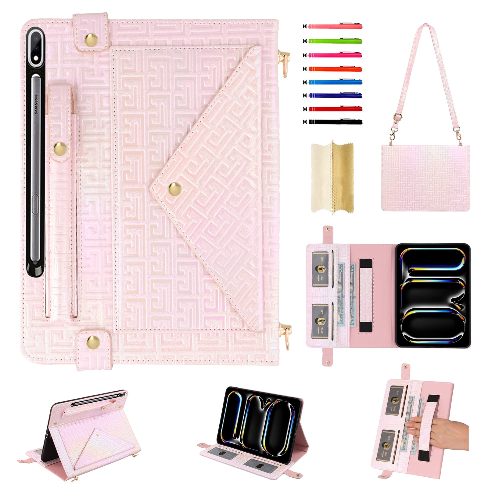 Colorful Handbag for Samsung Galaxy Tab S9 FE Plus/S9 Plus/S10 Plus ...