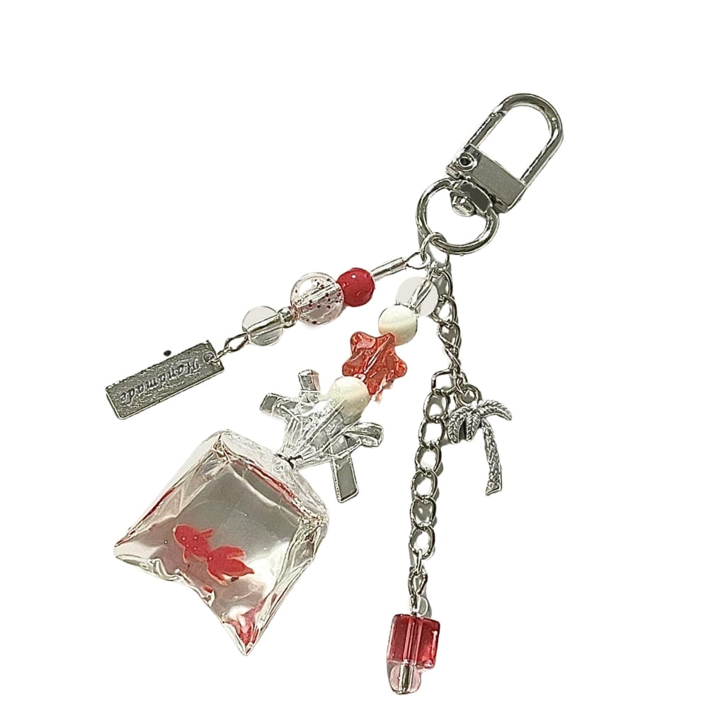 Colorful Handmade Bead Keyring Lovely Cartoon Fish Pendant Portable ...