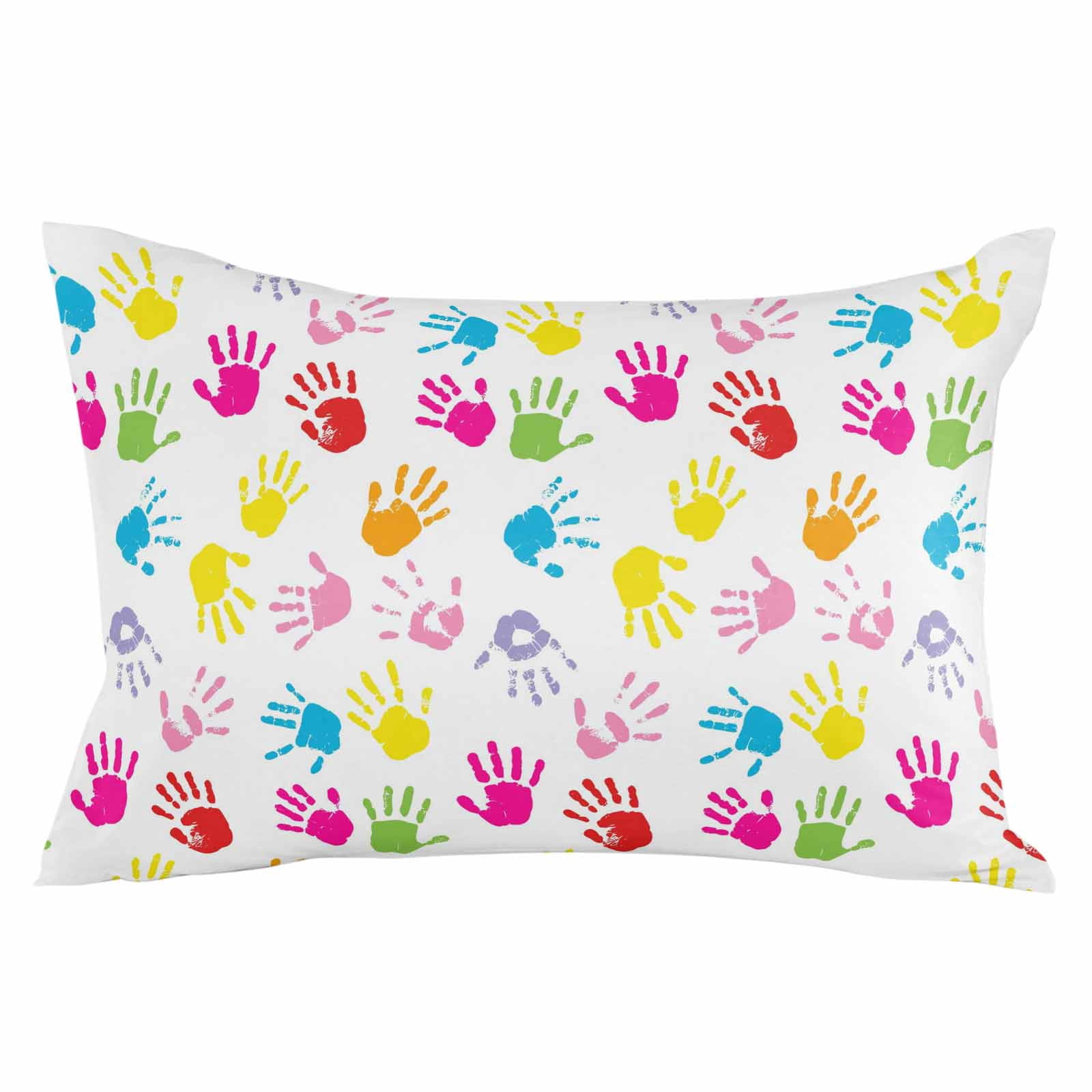 Colorful Handprint Throw Pillow Cover 16 x 24 Inch Decorative Pillow ...