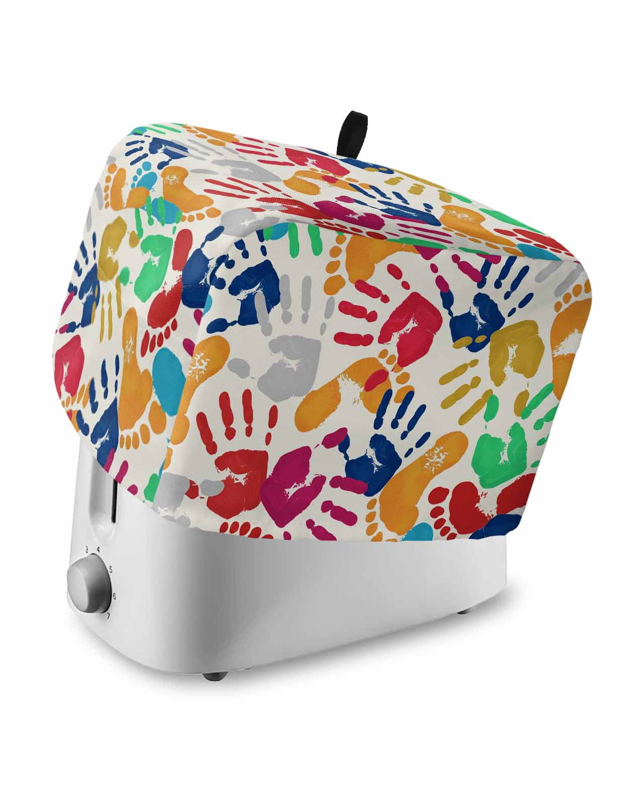 Colorful Handprints Toaster Cover 2 Slice, Small Kitchen Appliance ...