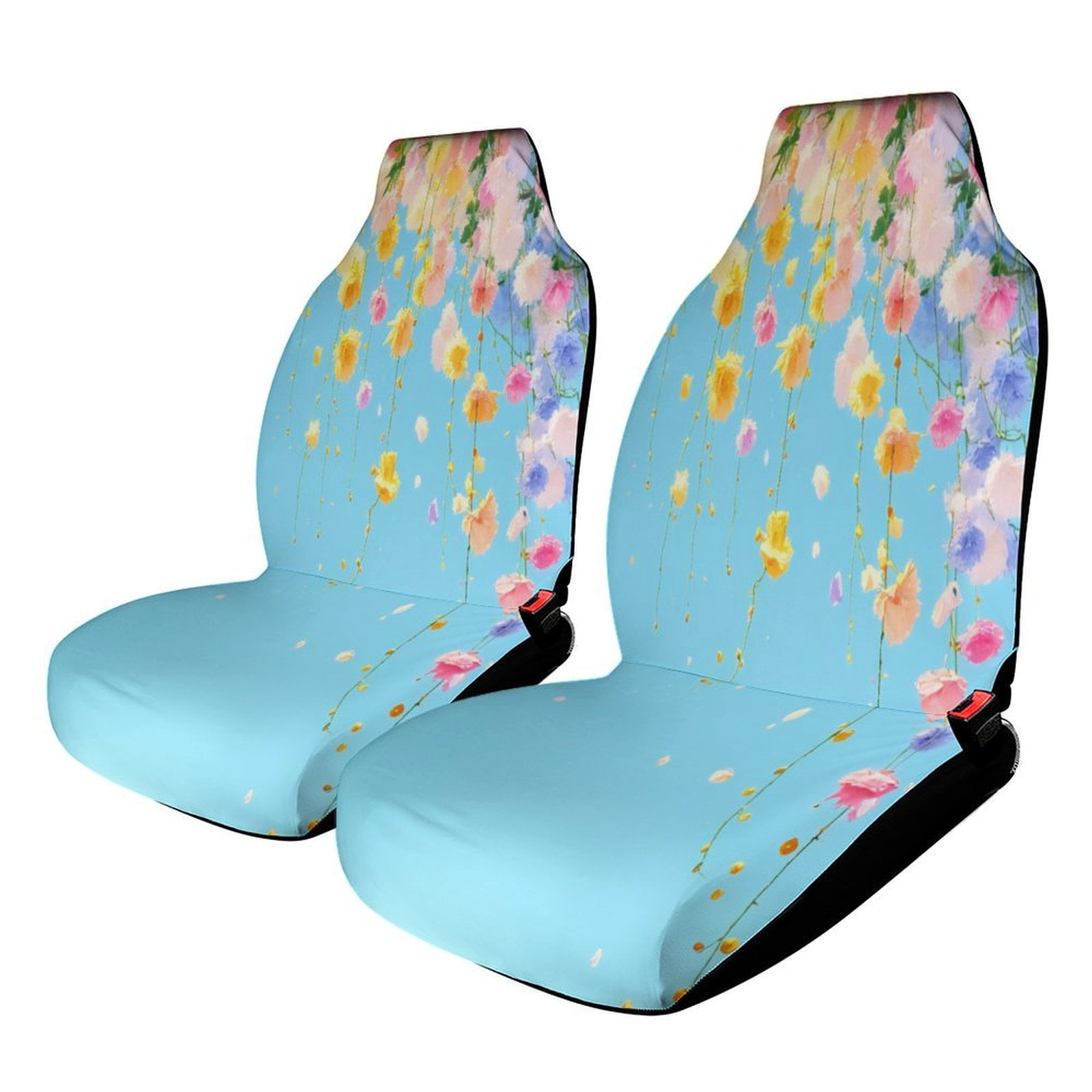 Colorful Hanging Floral Pattern Set of 2 Car Seat Covers Seat for ...