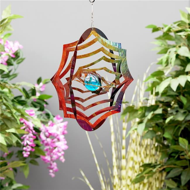 Colorful Hanging Planet Wind Spinner with Blue Glass Ball - Walmart.com