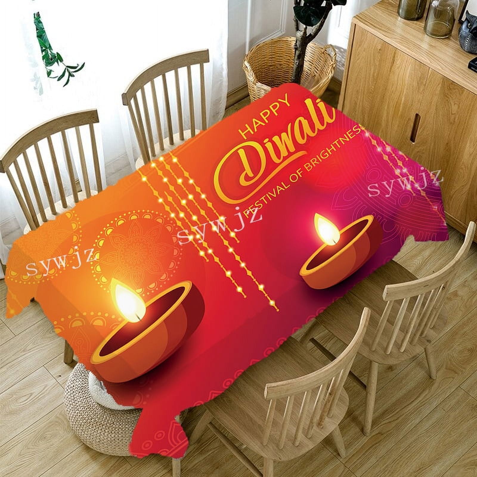 Colorful Hanukkah Tablecloths Restaurant Candlelight Dinner Rectangular ...