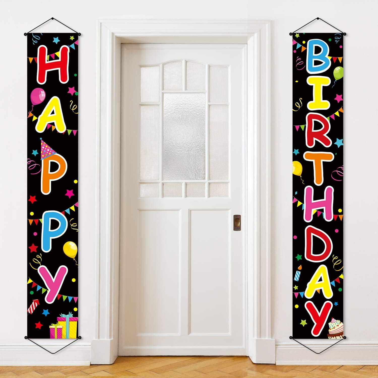 Colorful Happy Birthday Porch Sign Birthday Banner Happy Birthday Door ...