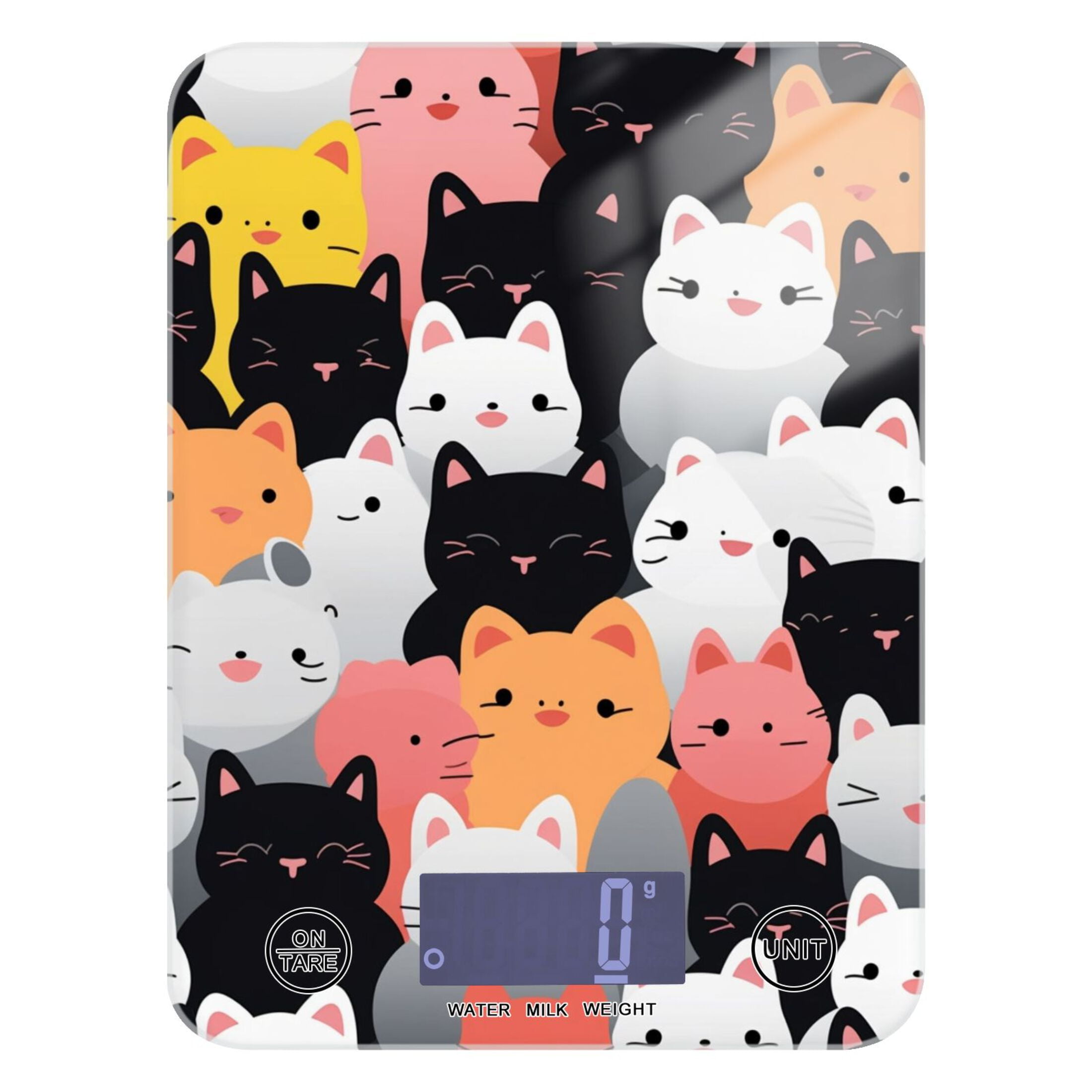 Colorful Happy Cats Food Scale Multifunction Digital Kitchen Scale 11lb ...