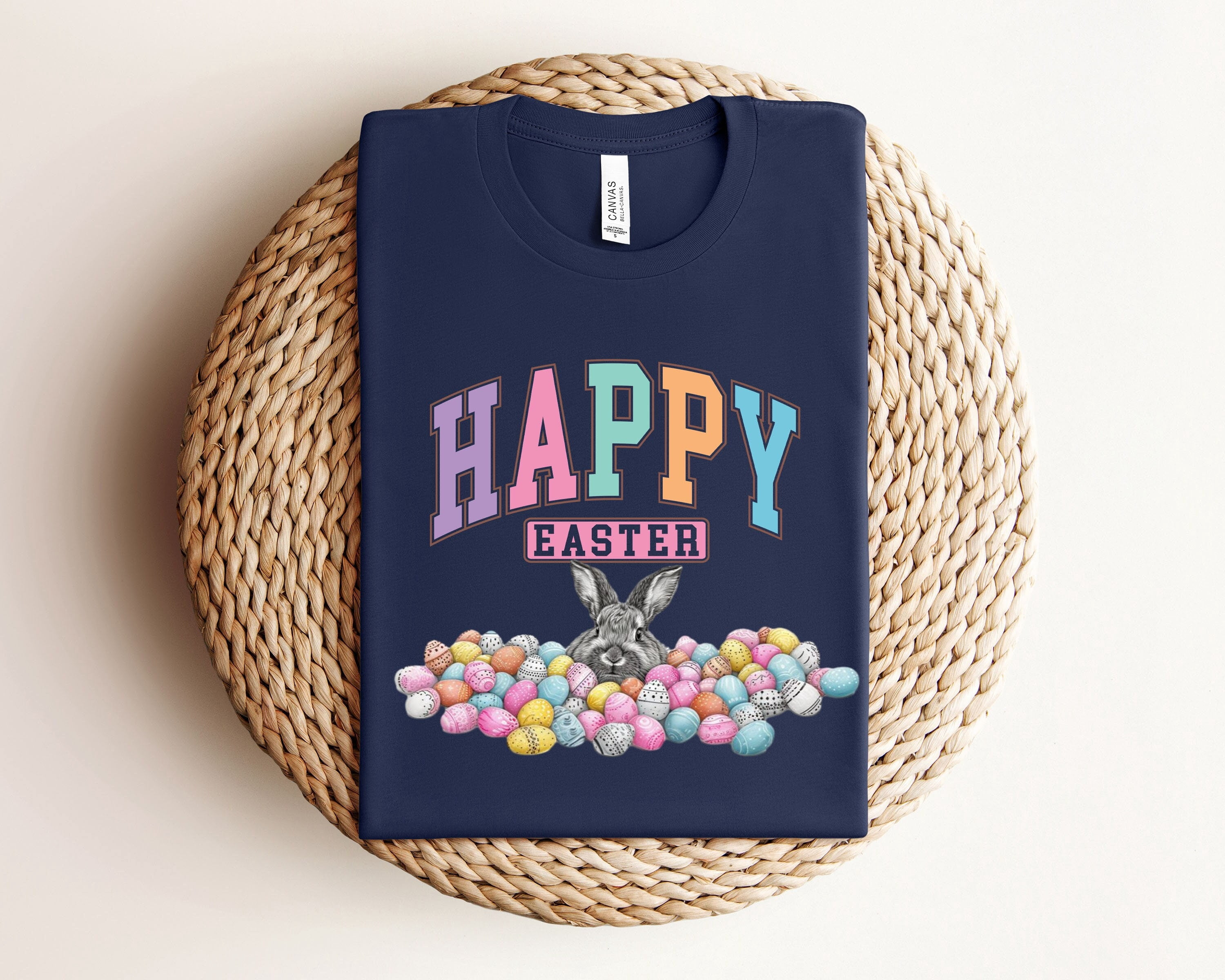 Colorful Happy Easter Bunny Sweatshirt for a Cute Easter Day Gift ...